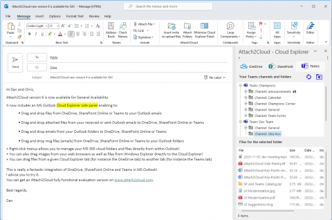 Cloud Explorer for Microsoft Outlook